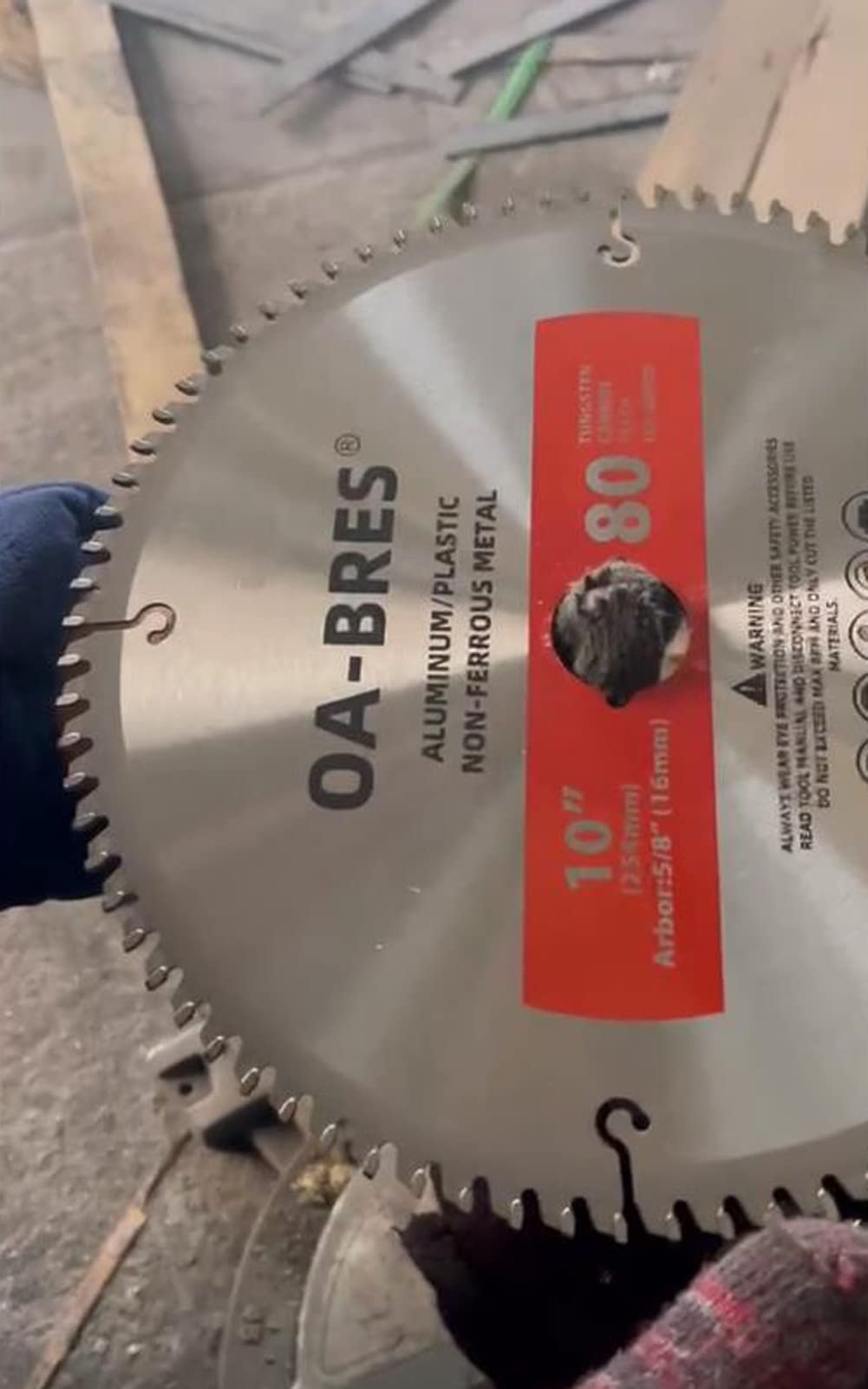 10 Inch 80T Aluminum Non-Ferrous Metal Saw Blade with 5/8-Inch Arbor, Upgrade TCG Grind