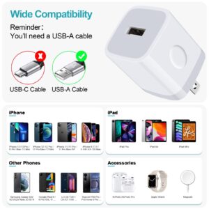 USB Wall Charger, Charger Block, 3-Pack Charging Cube 1A/5V One-Port Charging Block Charger Box for iPhone 15 14 13 12 11 Pro Max, SE,XR/XS/X,8/7/6, iPad,Samsung Galaxy S24 S23 A15,Note 20,LG,Pixel 8