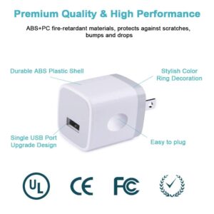 USB Wall Charger, Charger Block, 3-Pack Charging Cube 1A/5V One-Port Charging Block Charger Box for iPhone 15 14 13 12 11 Pro Max, SE,XR/XS/X,8/7/6, iPad,Samsung Galaxy S24 S23 A15,Note 20,LG,Pixel 8