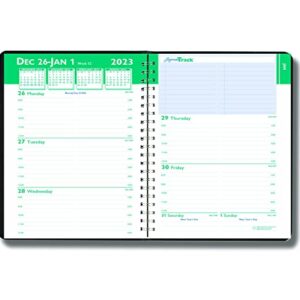 House of Doolittle Express Track Recycled Weekly Appointment Book/Monthly Planner, 8 x 5, Black Cover, 13-Month (Jan to Jan): 2023 to 2024