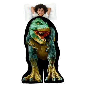 blankie tails - dinosaur wearable blanket - double sided dinosaur blanket for boys and girl - soft and cozy minky fleece dino blanket, dinosaur toys, gifts premium quality fun blanket for kids (t rex)