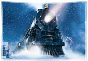 turkio fabric winter night train photography backdrop no wrinkles wonderland railway polar express background snowflake portrait photobooth banner party decor photo studio props 7x5ft