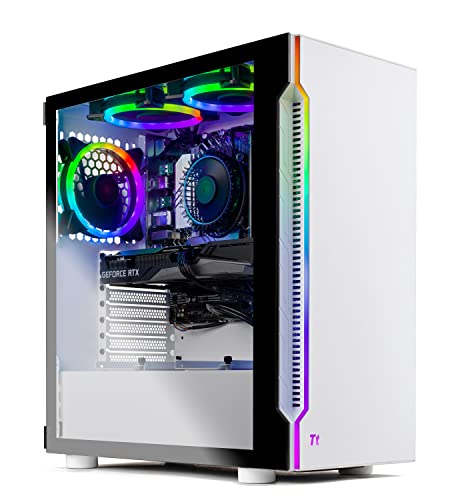 Skytech Gaming Archangel 3.0 Gaming PC Desktop – Intel Core i5 10400F 2.9 GHz, NVIDIA RTX 3060, 1TB NVME SSD, 16GB DDR4 RAM 3200, 600W Gold PSU, 11AC Wi-Fi, Windows 11 Home 64-bit,White