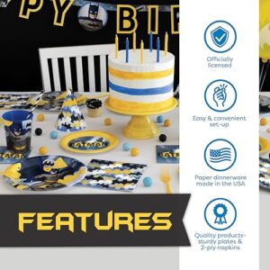 Batman Birthday Party Supplies | Batman Party Supplies | Batman Birthday Decorations | Batman Party Decorations | Balloons, Banner, Table Cover, Masks, Plates, Cake Plates, Napkins, Cups, Button