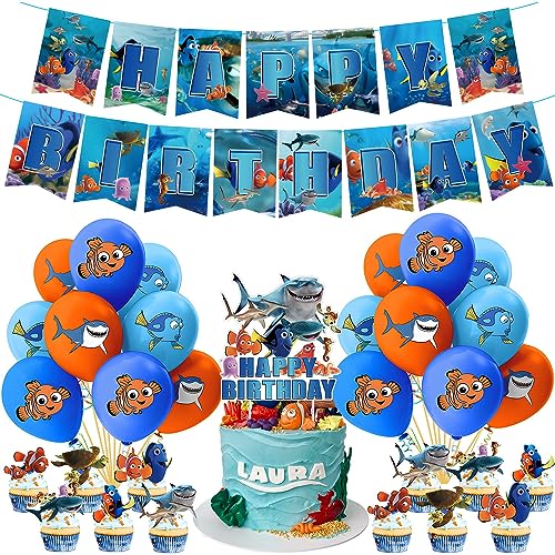 OULUN Birthday Party Supplies For Finding Nemo ,Nemo Theme Party Decoration