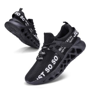 womens sneakers gym shoes womens walking running shoes athletic blade tennis light breathable shoes casual sports shoes non slip shoes for womens soft sole athletic walking shoes black