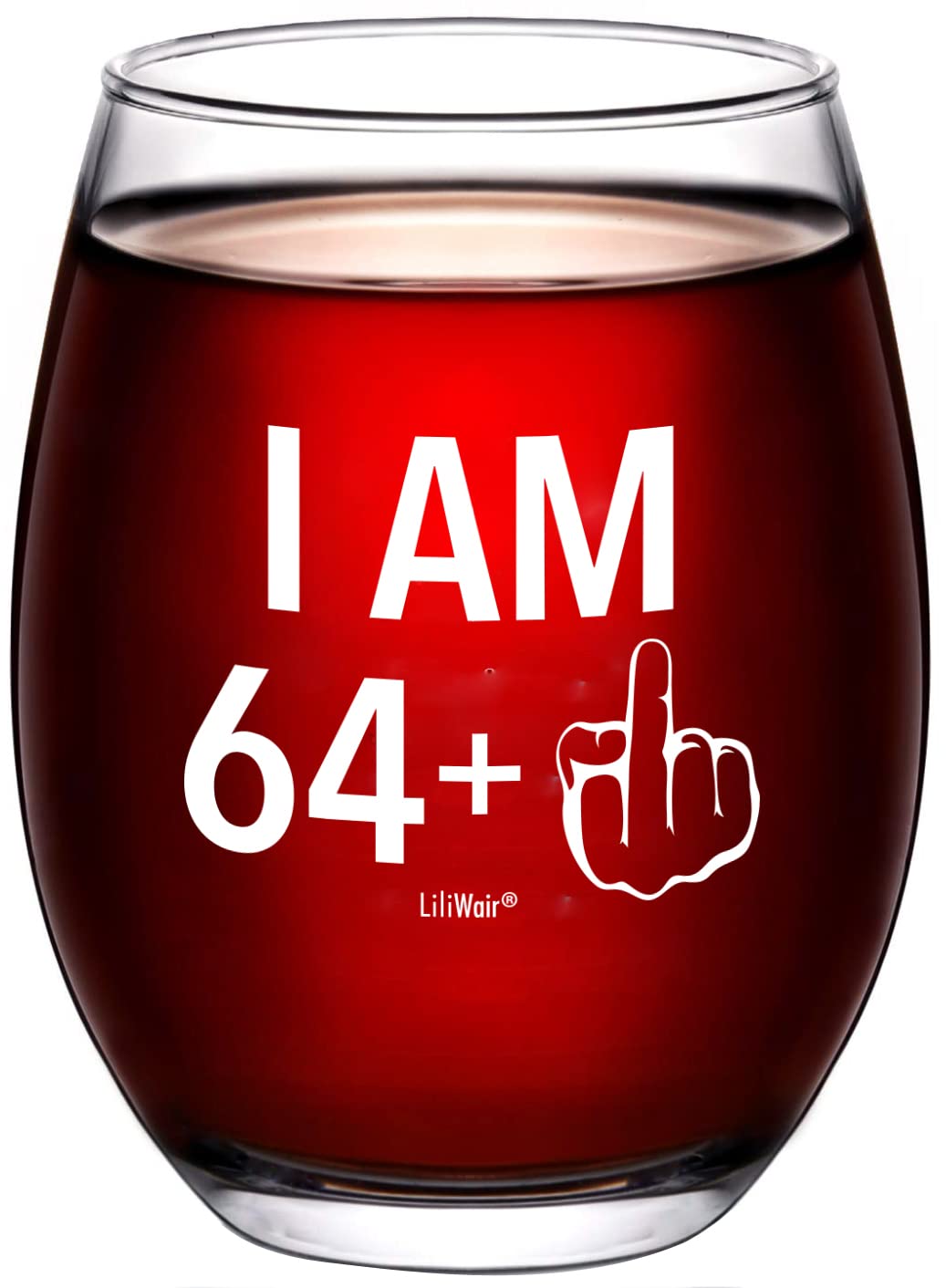 65th Birthday Gifts Wine Glass Men Women | 1959 Birthday Gift for Man Woman turning 65 | Funny 65 th Party Supplies Decorations Ideas | Sixty Five Year Old Bday | 65 Middle Finger Gag Wine Presents