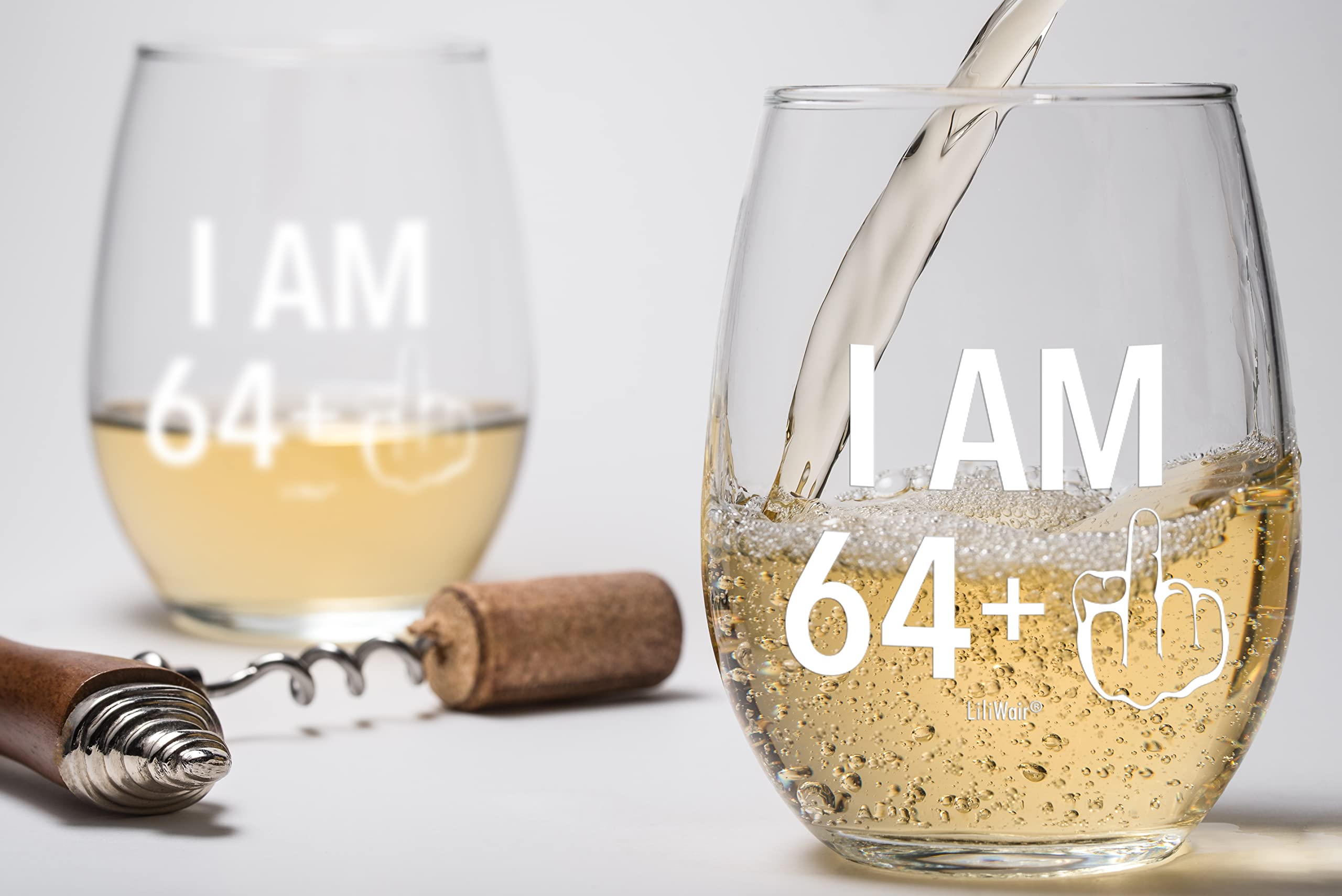 65th Birthday Gifts Wine Glass Men Women | 1959 Birthday Gift for Man Woman turning 65 | Funny 65 th Party Supplies Decorations Ideas | Sixty Five Year Old Bday | 65 Middle Finger Gag Wine Presents