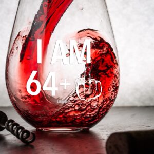 65th Birthday Gifts Wine Glass Men Women | 1959 Birthday Gift for Man Woman turning 65 | Funny 65 th Party Supplies Decorations Ideas | Sixty Five Year Old Bday | 65 Middle Finger Gag Wine Presents