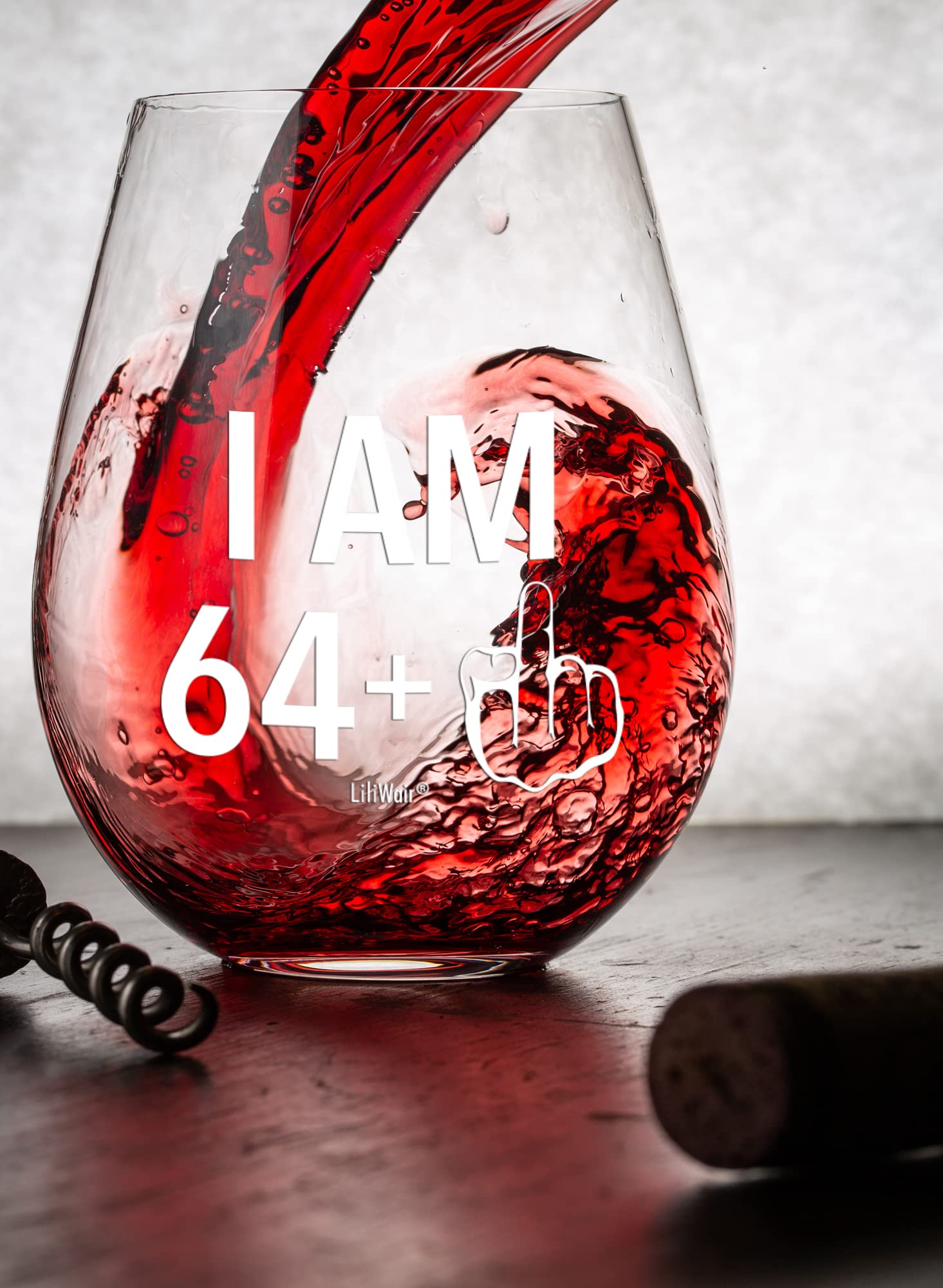 65th Birthday Gifts Wine Glass Men Women | 1959 Birthday Gift for Man Woman turning 65 | Funny 65 th Party Supplies Decorations Ideas | Sixty Five Year Old Bday | 65 Middle Finger Gag Wine Presents