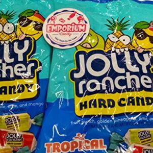 Tropical Hard Candy - Two 6.5 ounce bags of Fresh Delicious Fruit Punch Golden Pineapple Lime Mango Hard Candy