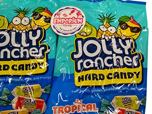 Tropical Hard Candy - Two 6.5 ounce bags of Fresh Delicious Fruit Punch Golden Pineapple Lime Mango Hard Candy