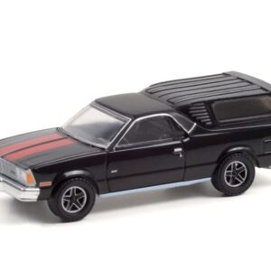 1981 Chevy El Camino with Camper Shell, Black - Greenlight 30310/48-1/64 Scale Diecast Model Toy Car