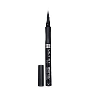 l’oréal paris cosmetics infallible grip precision felt eyeliner, smudge resistant, long lasting waterproof eyeliner, black, black, 0.03 fl oz