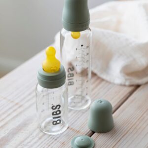 BIBS Glass Bottle - Part of Set. Mix and Match with BIBS Colorful Bottle Kits., 225 ml, Single Glass Bottle