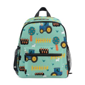 tractors kids backpack for toddlers truck kid's school bag for boys girls kindergarten preschool bag one size