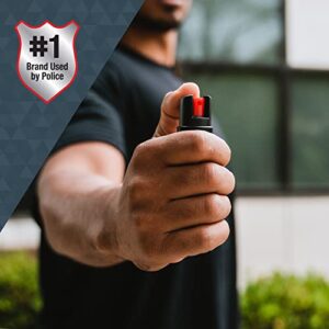 SABRE RED Compact Pepper Spray for Self Defense, Max Police Strength OC Spray, UV Dye, Easy Carry Fast Access Belt Clip, Protect Against Multiple Threats Secure Easy to Use Safety, 0.67 fl oz, 2 Pack