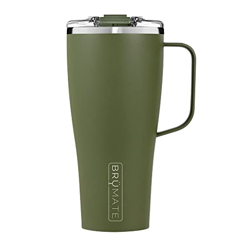 BrüMate Toddy XL - 32oz 100% Leak Proof Insulated Coffee Mug with Handle & Lid - Stainless Steel Coffee Travel Mug - Double Walled Coffee Cup (OD Green)