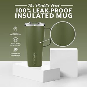 BrüMate Toddy XL - 32oz 100% Leak Proof Insulated Coffee Mug with Handle & Lid - Stainless Steel Coffee Travel Mug - Double Walled Coffee Cup (OD Green)