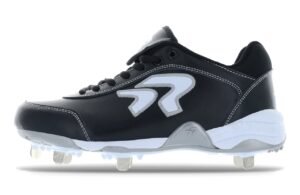 ringor - women's dynasty 2.0 spike cleats (9 - black/white)