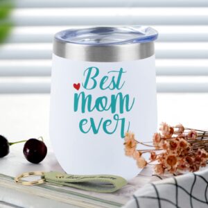 Gifts for Mom,Birthday Gifts for Mom from Daughter Son Husband,Unique Birthday Gifts for Mom,Best Mom Ever Wine Tumbler Gifts Set