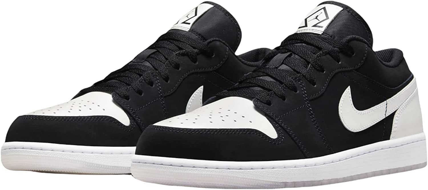 Nike Men's Air Jordan 1 Low Shoes, Black/Multi-color/White/Black, 9