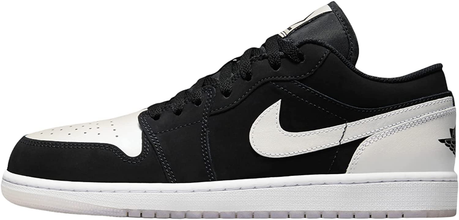 Nike Men's Air Jordan 1 Low Shoes, Black/Multi-color/White/Black, 9