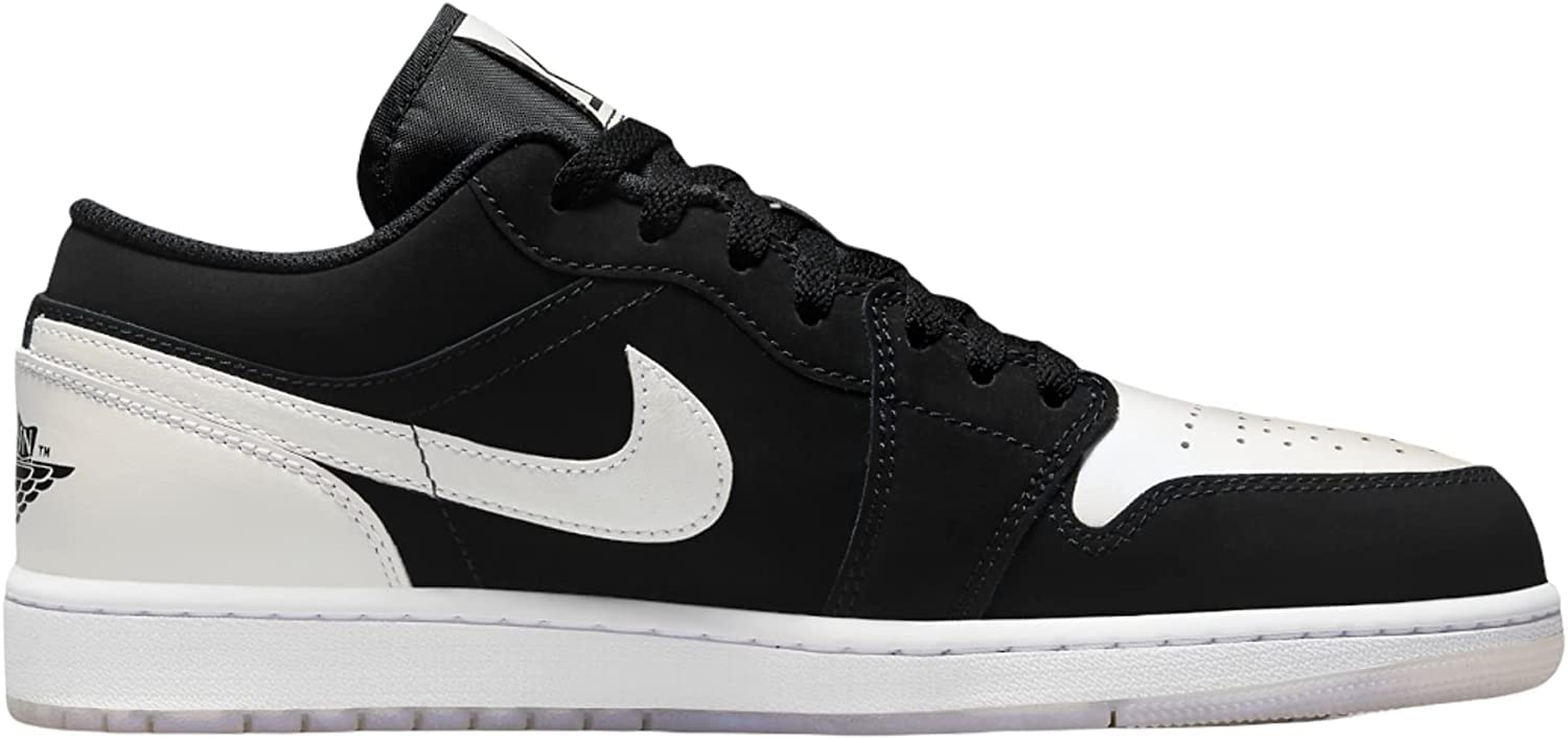 Nike Men's Air Jordan 1 Low Shoes, Black/Multi-color/White/Black, 9