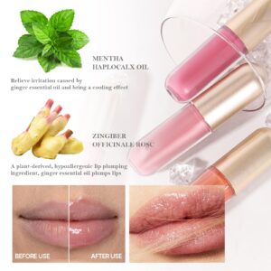 KISSIO Plumping Lip gloss,Shimmer and Cool,Make Lips Plump and Moisturizing,Lip Gloss contains Peppermint and Beeswax,Cruelty Free,0.19 oz. (03#Lakeside)