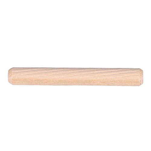 Entatial M8 Wooden Dowel Pins, Practice Fine Workmanship Wood Dowels Reliable Connection Solid Design for Household(M8*60(50PCS))