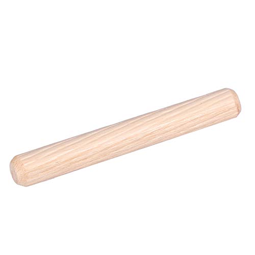 Entatial M8 Wooden Dowel Pins, Practice Fine Workmanship Wood Dowels Reliable Connection Solid Design for Household(M8*60(50PCS))