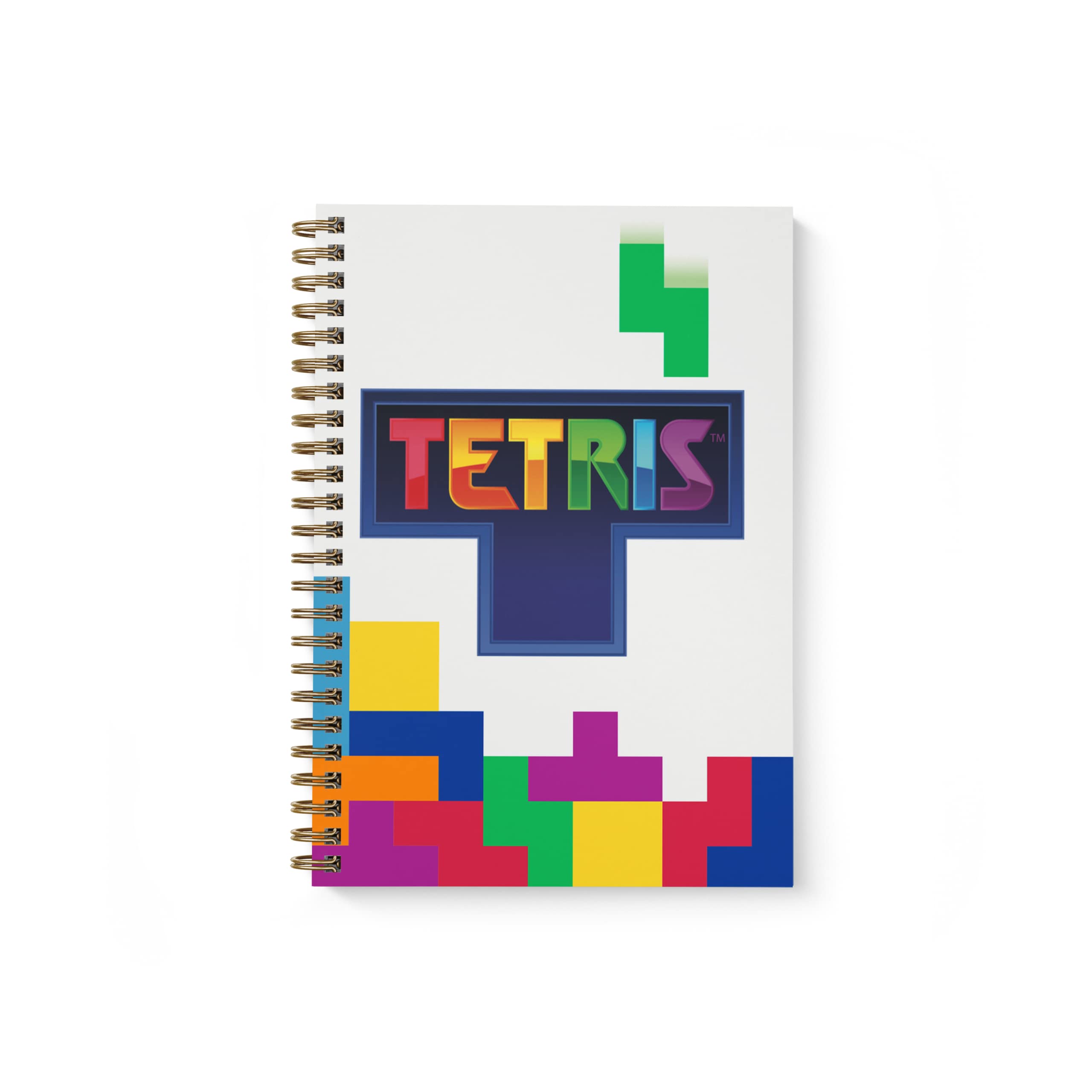 Tetris To Do List Daily Task Checklist Planner Time Management Notebook by Bright Day Non Dated Flex Cover Spiral Organizer 8.25 x 6.25