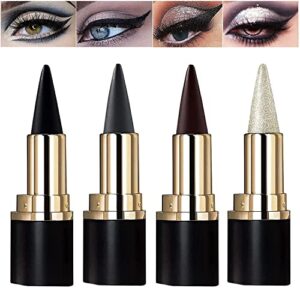 unifull 4 color gel eyeliner, cream eyeliner tool smudge proof eyeliner pencil matte black eyeliner pencil tattoo eyeliner pen eyeliner gel stick makeup eye-liners for women(4 color)