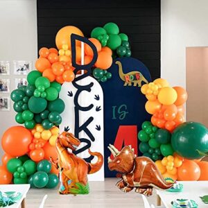 Dinosaur Balloon Garland Arch Kit Birthday Party Supplies Roar Foil For Boys Girls Decorations Green Kids Foil Jungle