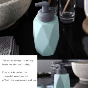 FKJLUN Hand Soap Dispenser Pump Ceramic Foaming Hand Sanitizer Bottle Hotel Pressing Foam Packing Empty Bottle Large Capacity 480ML Hand Lotion Bottle for Bathroom (Color : White)