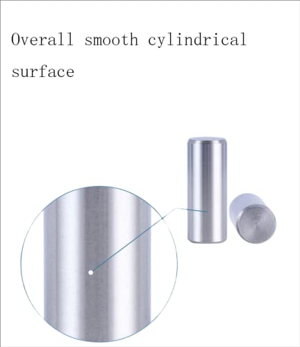 100 Pieces 304 Stainless Steel Cylindrical locating Dowel pin,Diameter 2mm; Total Length 6mm.for Metal Devices, Industrial Mold.