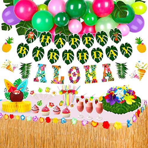 GIFTINBOX Party Decoration Pack Hawaiian Beach Theme Party Favors, Birthday Party Favors