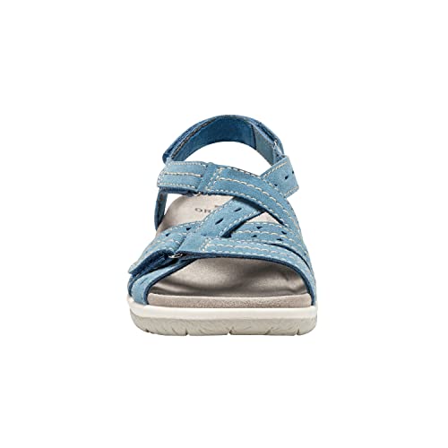 Earth Origins Women’s Sammie, Sandals for Casual, Everyday - Teal - 8 Wide