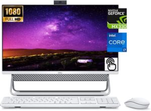 dell inspiron 27 7000 series touchscreen all-in-one desktop, 11th gen intel core i7-1165g7, 32gb ram,1tb ssd+1tb hdd, geforce mx330-1080p, windows 10 home