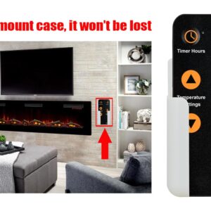 Compatible with Heat Surge Electric Fireplace Stove Heater Infrared Remote Control 300001002, for 2017-2018 Models, Replaces Remote 30000762, Remote, W/Fan Op W16, W17, W1B for New 2017-2018 Models