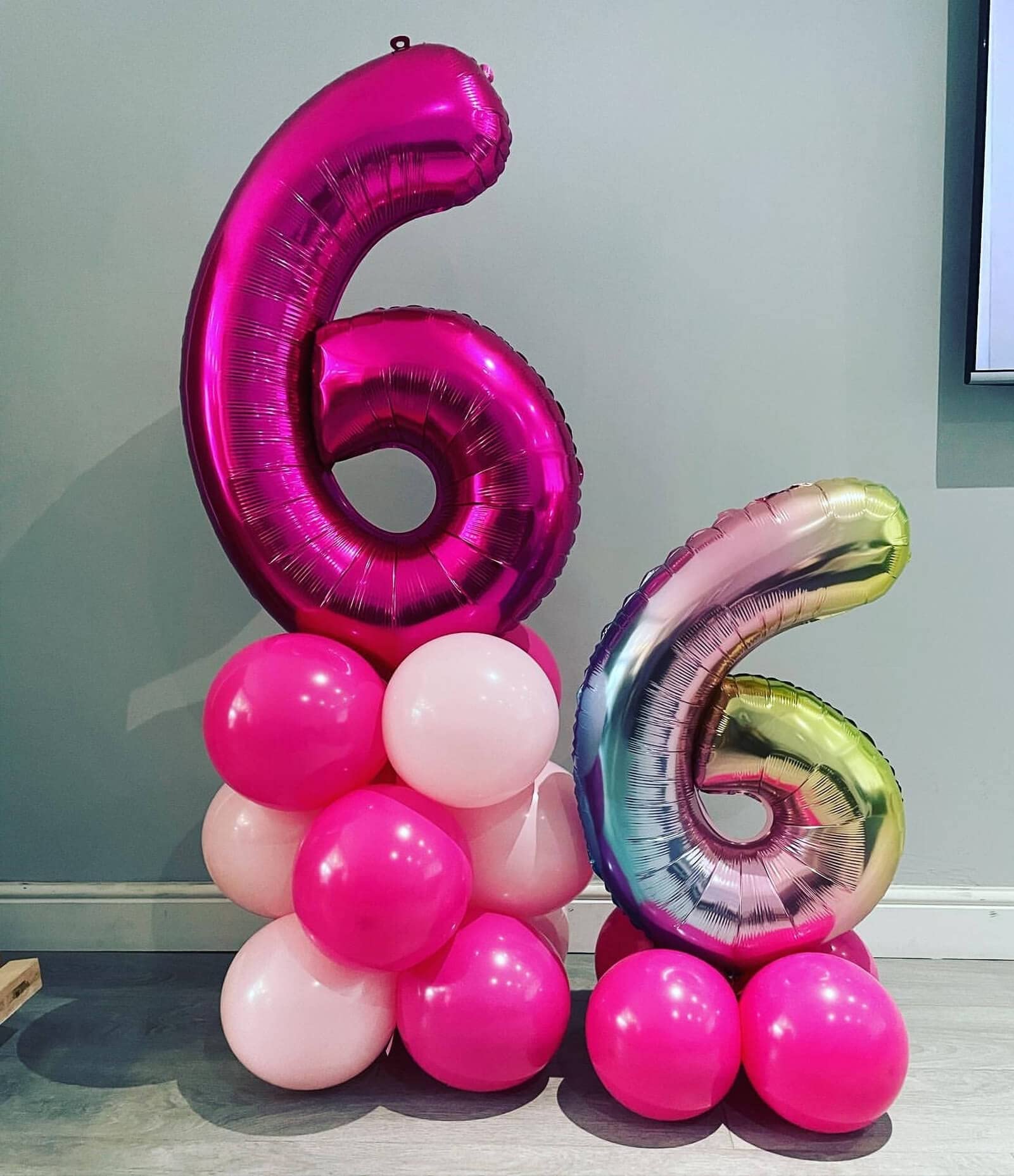 40 Inch Hot Pink Number 4 Balloon Large Size Jumbo Digit Mylar Foil Helium Bright Pink Balloons for Birthday Party Celebration Decorations Graduations Anniversary Baby Shower Photo Shoot