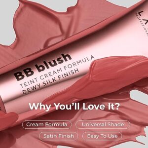 BB Blush Makeup LAMEL - Liquid Cream Blush for Cheeks & Lids Makeup, Creamy Texture, Hydrating, Long-Lasting, Blendable for All Skin Types - Cruelty-Free -401, Tea Rose -10ml/0,33fl.oz