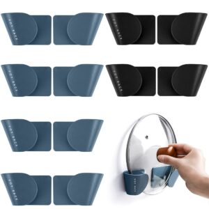 doerdo 6 pairs of wall mount pot lid organizer, cabinet door organizer pot hangers for kitchen wall mount, adjustable lid holder for kitchen wall