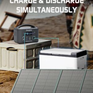 Energizer Portable Power Station 626 Watt-Hours with POWERWIN 110W Solar Panel for Outdoors Camping and Emergency Use, Solar Generator with 600-Watt (Peak 1000W) AC Outlet, 60-Watt PD Fast Charging