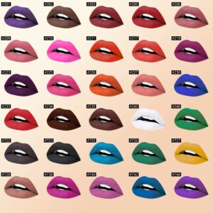 7V HOME BEAUTY Black Matte Liquid Lipstick, Long Lasting High Pigmented Non-stick Waterproof Black Lipstick (5ml, 723)