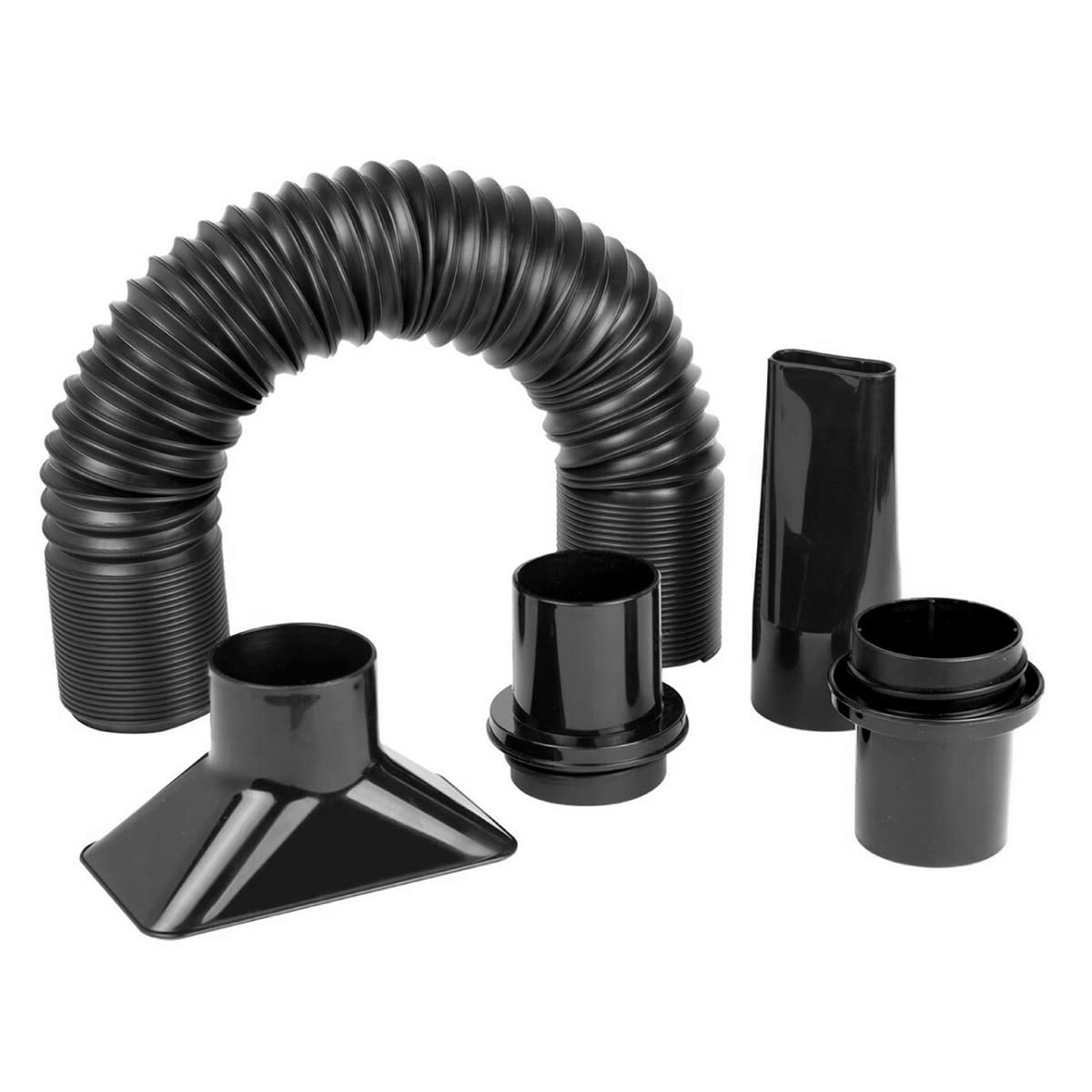 POWERTEC 70208V 2-1/4 Inch Dust Collection Flexible Hose Kit,Black