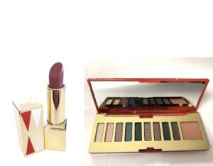 estee lauder pure color envy sculpting lipstick, 0.12 oz. / 3.5 g •• (intense nude 130/561) + 9 color eyeshadow (nude)