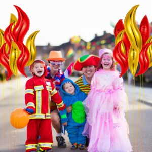 16 Pcs Fire Balloon 24 Inch Firefighter Birthday Party Decorations Fire Truck Birthday Party Supplies Fake Campfire for Hunting Fireman Party Supplies Fire Truck Birthday Party