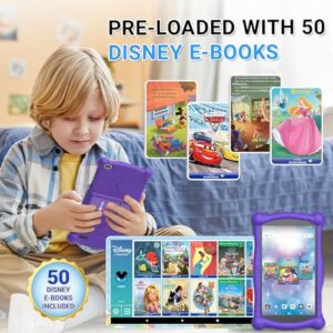 Contixo 7 inch Kids Learning Tablet, Bluetooth Kids Wireless Headphone and Tablet Bag Bundle with Teacher Approved apps and Parent Control - Purple Set