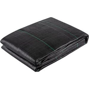 VEVOR Weed Fabric Barrier Heavy Duty, 12.5x50ft 3.5oz Weed Blocker Fabric, Woven Landscape Fabric, Garden Fabric Weed Barrier, Weed Control Fabric Ground Cover, Geotextile Fabric, Gardening Mat, Black